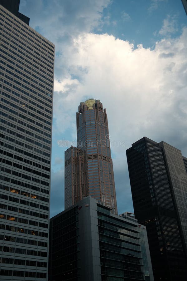 Vertical Shot of High-rise Buildings in Michigan Editorial Photography ...