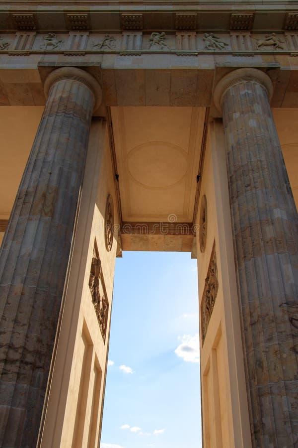 Vertical Shot of High Stone Pillars or Columns of an Ancient ...