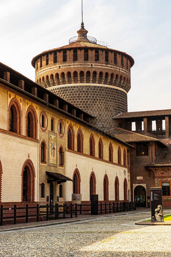 Vertical Shot of the Historic Art Library in Milan, Italy Stock Image ...