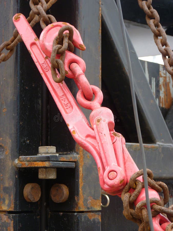 Vertical Shot of a Hook with Metal Chains Attached To it Stock Photo ...