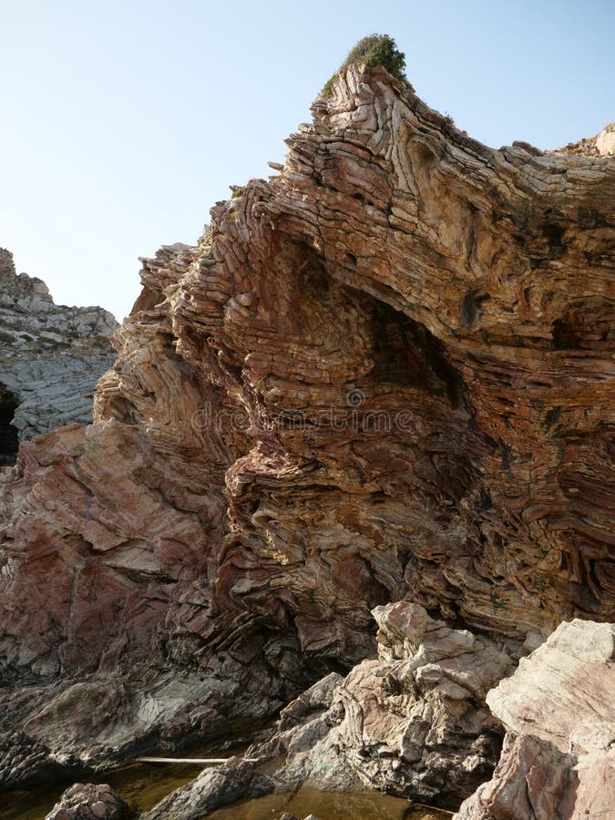 Vertical Shot of the Huge Cliffs Captured in Crete, Greece during the ...