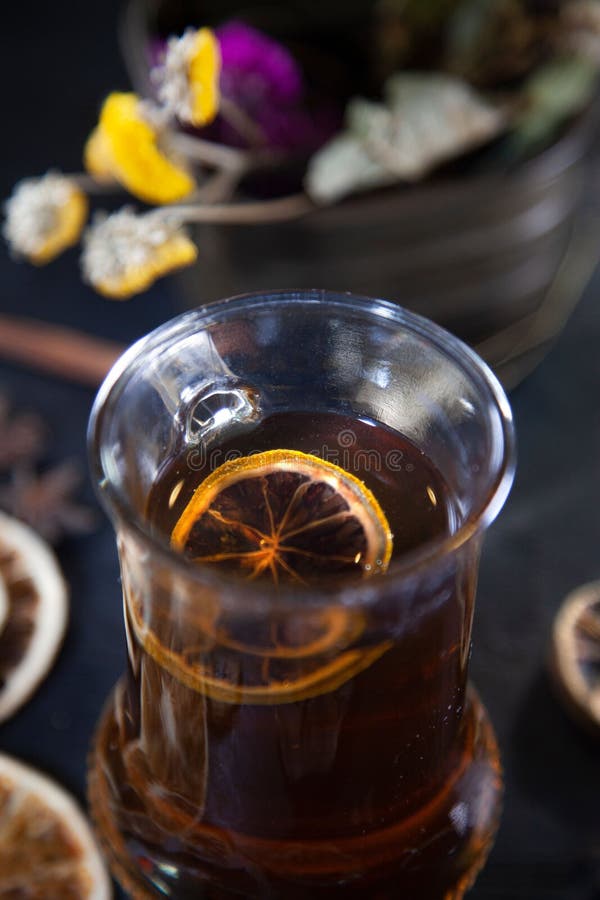 Vertical Shot of an Iced Tea in a Jar Stock Photo - Image of glasses ...