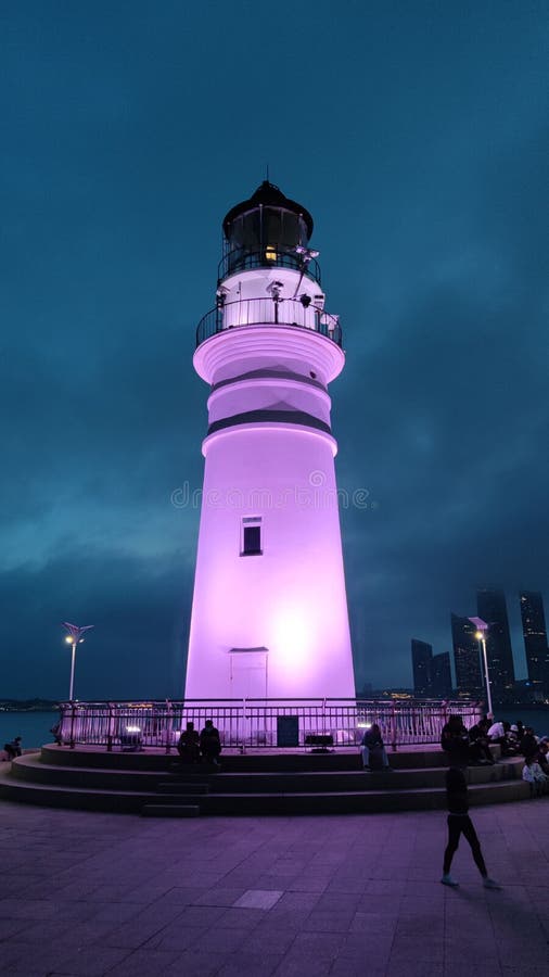 Vertical Shot of the Illuminated Port Lighthouse Stock Image - Image of ... Vertical Shot of the Illuminated Port Lighthouse Stock Image - Image of ...