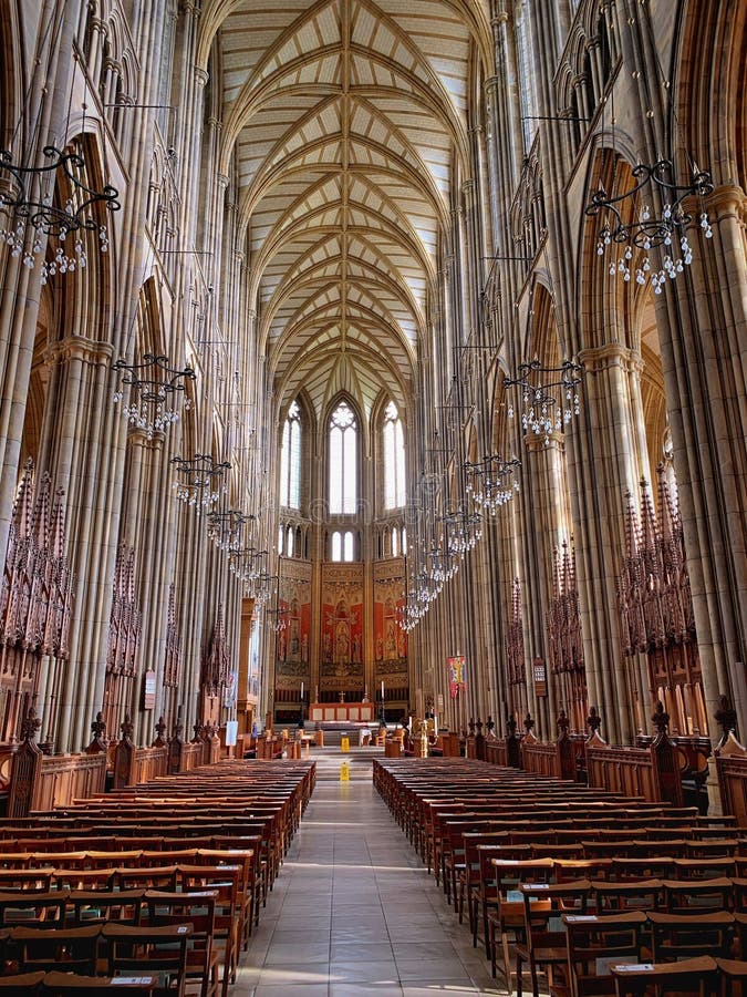 Vertical Shot of the Inside of the Cathedral Editorial Photo - Image of ...