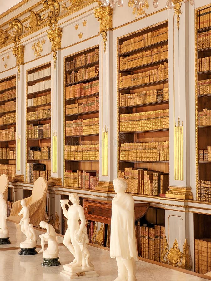 Vertical Shot of the Inside of a Vintage House with Sculptures in Front ...