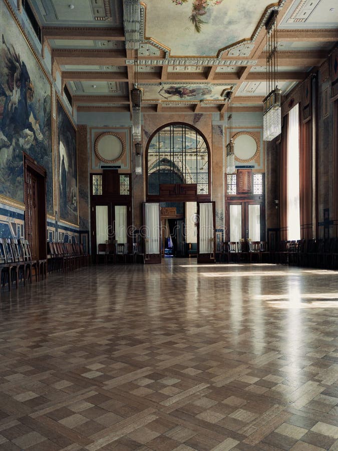 Vertical Shot of the Interior Design of a Classic Hall Editorial Photo ...