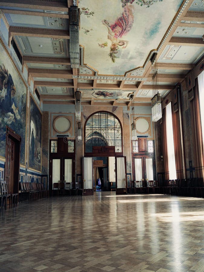 Vertical Shot of the Interior Design of a Classic Hall Editorial ...