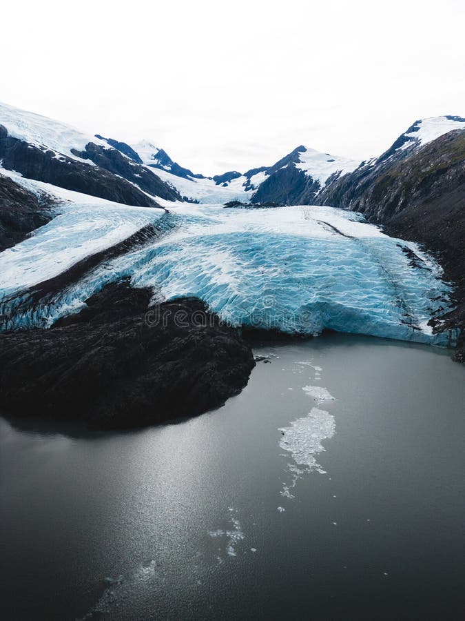 Vertical Shot of Kenai Fjords in Alaska Stock Photo - Image of frozen ...