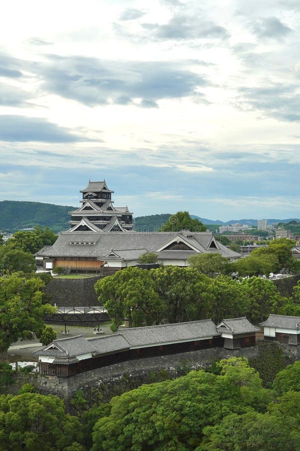Vertical Shot of the Kumamoto City in Japan Stock Photo - Image of ...