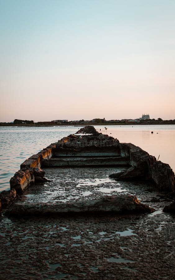 Vertical Shot of Lake Pomorie in Bulgaria Stock Image - Image of water ...
