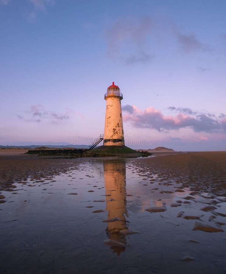 Lighthouse Reflection stock photo. Image of dark, night - 1989188