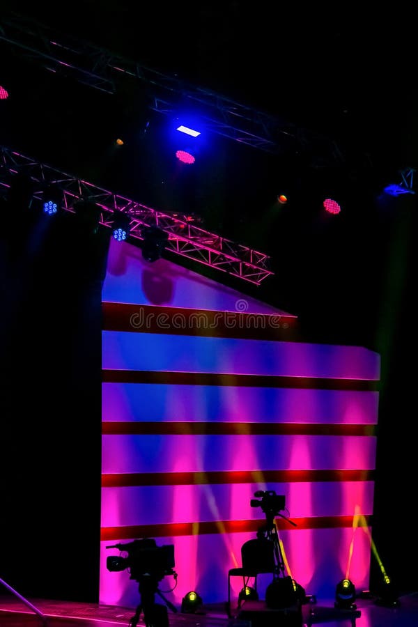 Vertical Shot of Lights on the Stage Stock Photo - Image of colorful ...