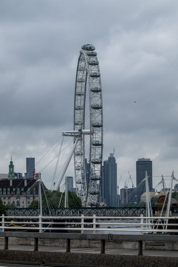 Vertical Shot of the London Eye Side View in Central London Editorial ...