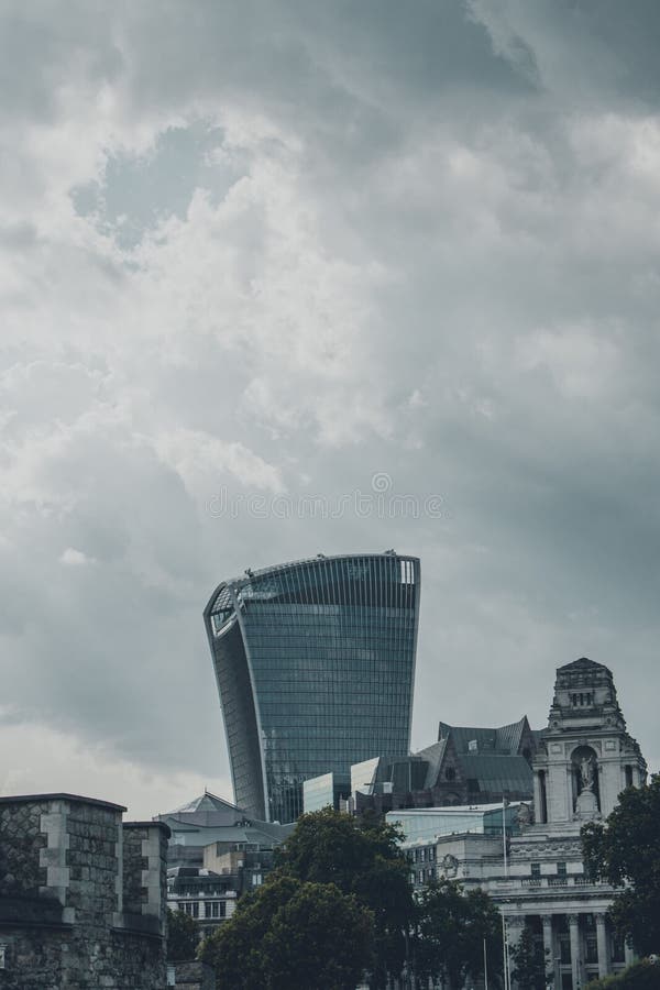 Vertical Shot of a London Office Skyscraper Building Editorial Stock ...
