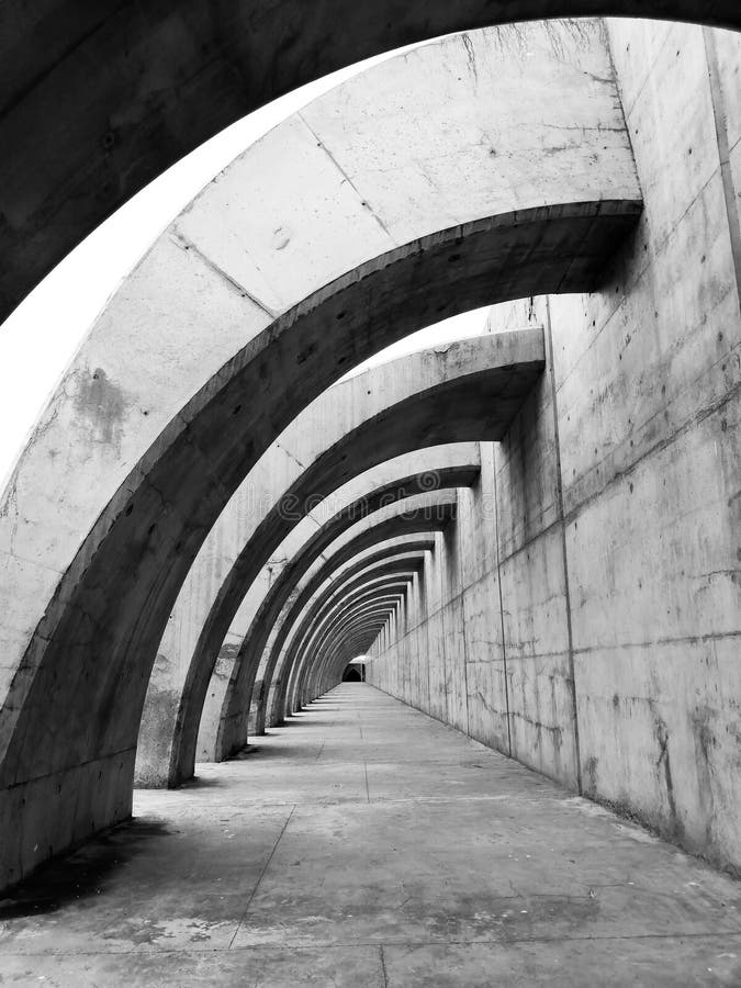 Arch corridor stock image. Image of arch, road, green - 46055835