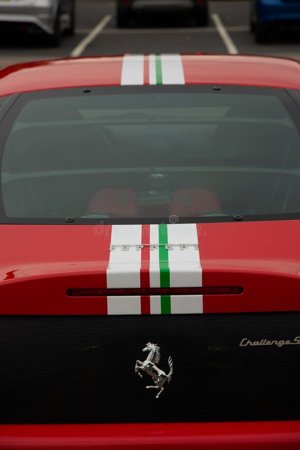 Vertical Shot of the Luxury Italian Red Ferrari Editorial Photography ...