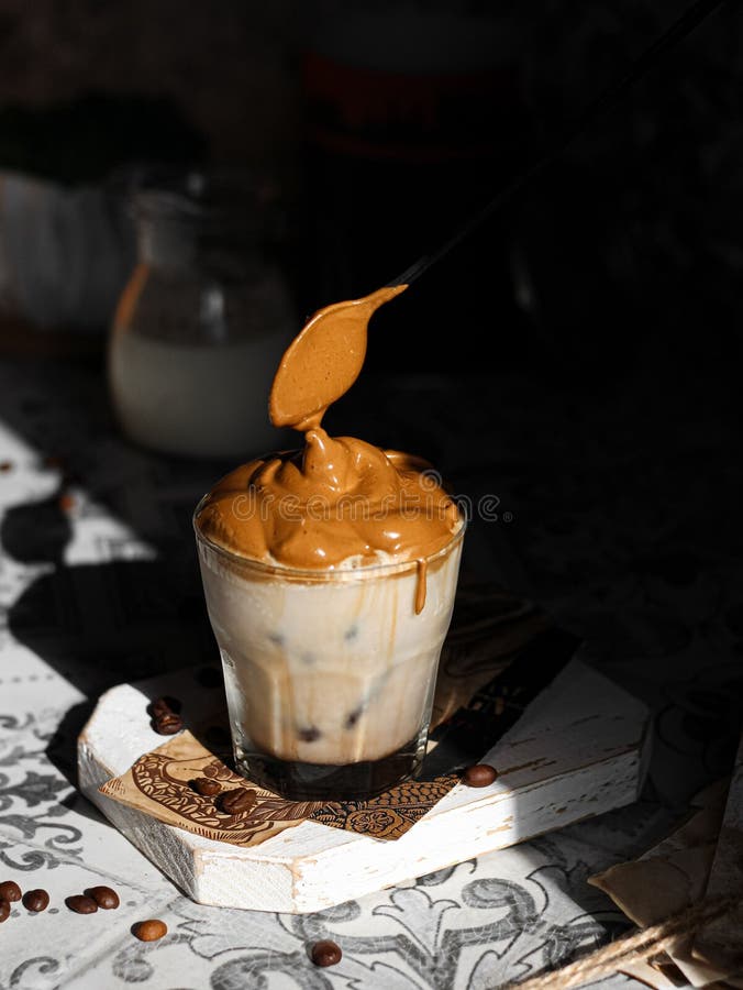 Vertical Shot of Mac Coffee with Ice Stock Image - Image of refreshment ...