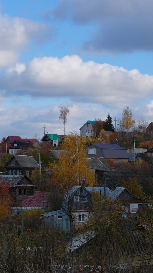 Vertical Shot of a Many Rustic Houses in the Village Stock Image ...