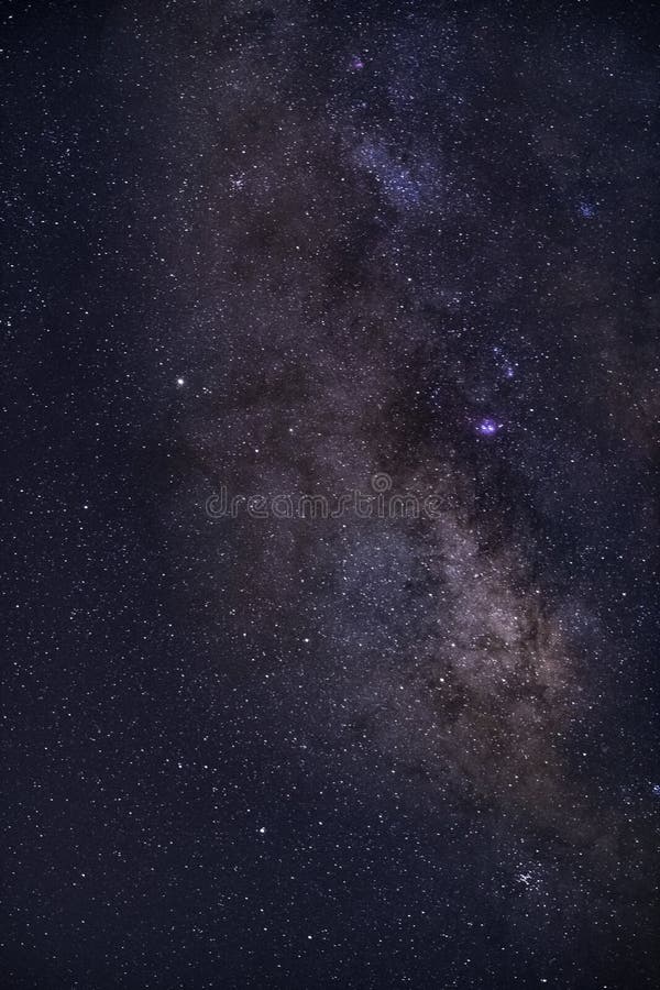 Vertical Shot of the Milky Way Stock Image - Image of color, black ...