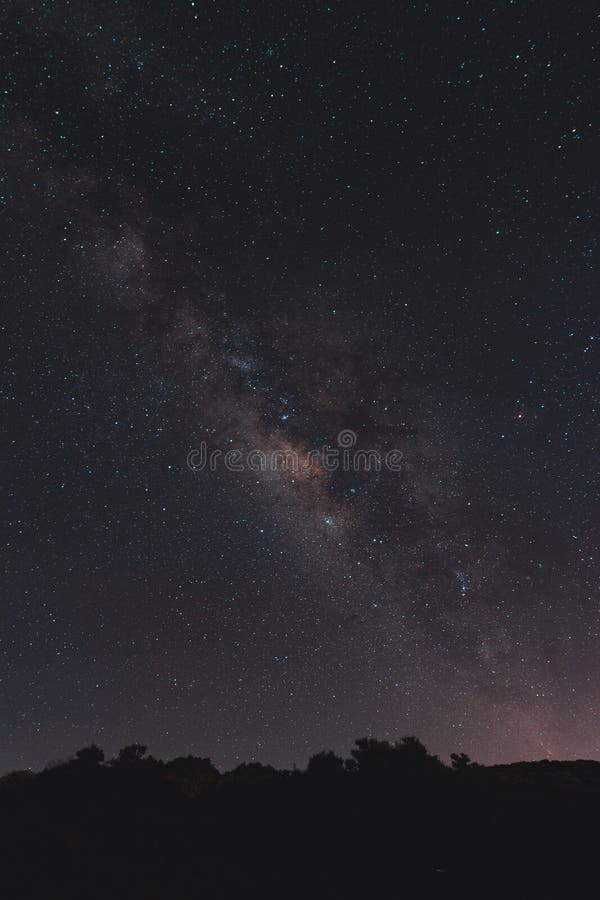 Vertical Shot of the Milky Way in the Starry Sky Stock Image - Image of ...