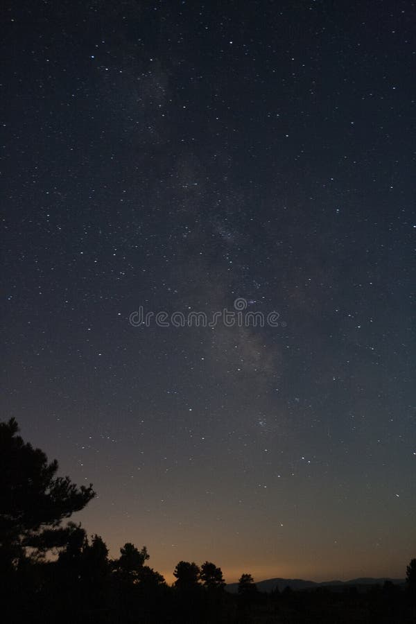 Vertical Shot of the Milky Way on a Starry Sky in the Evening - Perfect ...