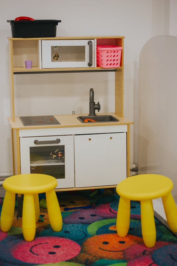 Vertical Shot of a Mini Kitchen in Children S Playground Stock Image ...