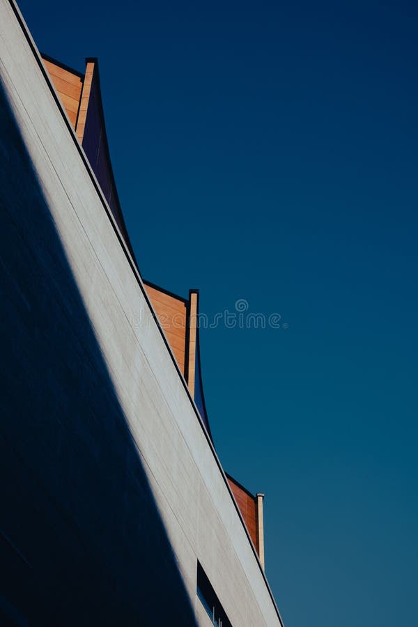Vertical Shot of Modern Architectural Wall Details Stock Photo - Image ...