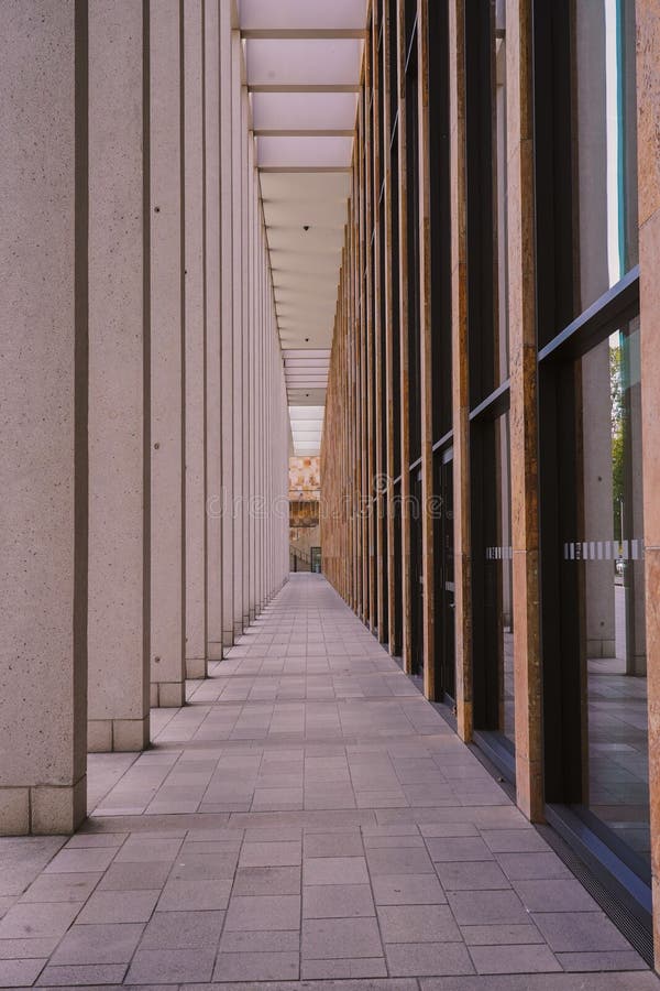 Vertical Shot of a Modern Architecture with Tunnel Perspectives Stock ...