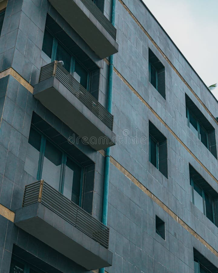 Vertical Shot of a Modern Building Facade Editorial Photo - Image of ...