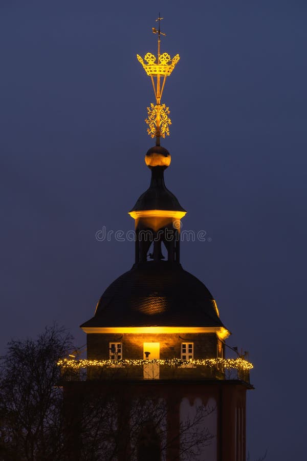 Vertical Shot of a Modern Building at Night in Siegen, Germany Stock ...
