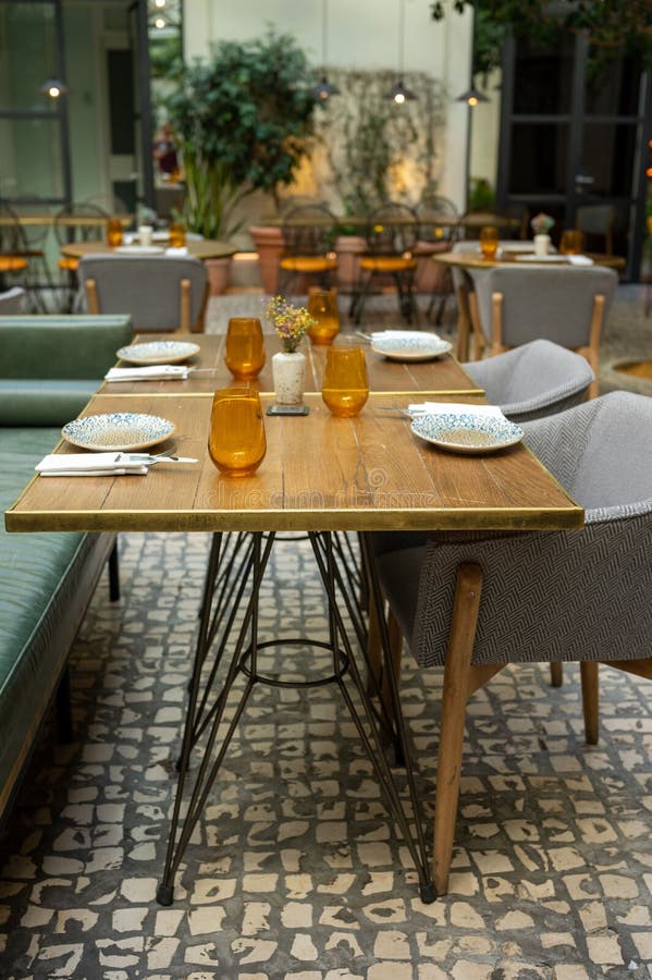 Vertical Shot of a Modern Cafe Interior Stock Image - Image of cafe ...