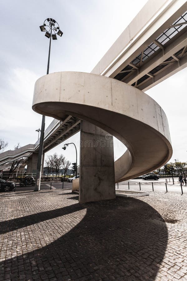 Vertical Shot of a Modern Circular Structure in the City Editorial ...