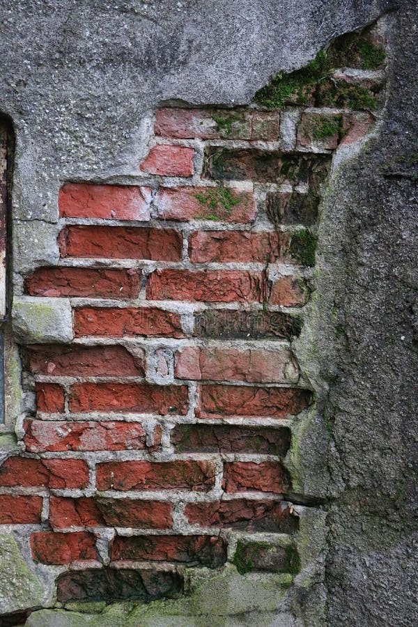Vertical Shot of a Mossy Cobblestone Wall Stock Image - Image of ...