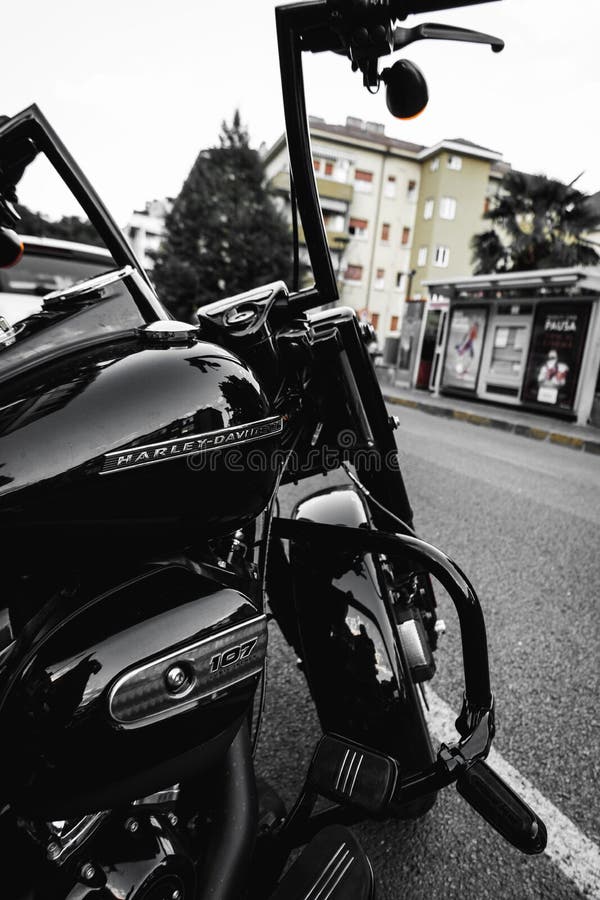 Vertical Shot of a Motorcycle Editorial Photo - Image of travel, town ...