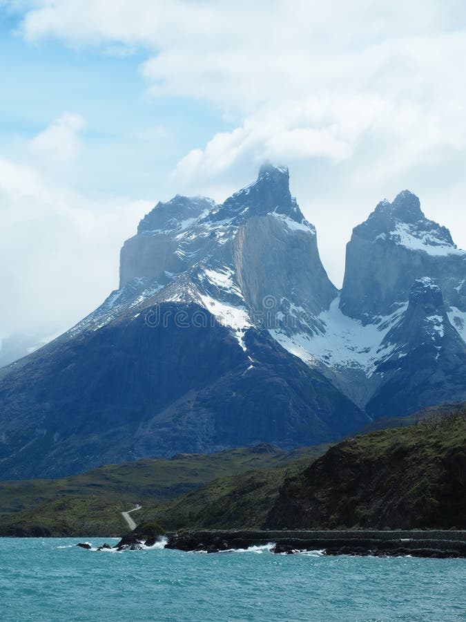 Vertical Shot of a Mountain Range in Blue Towers National Park, Chile ...