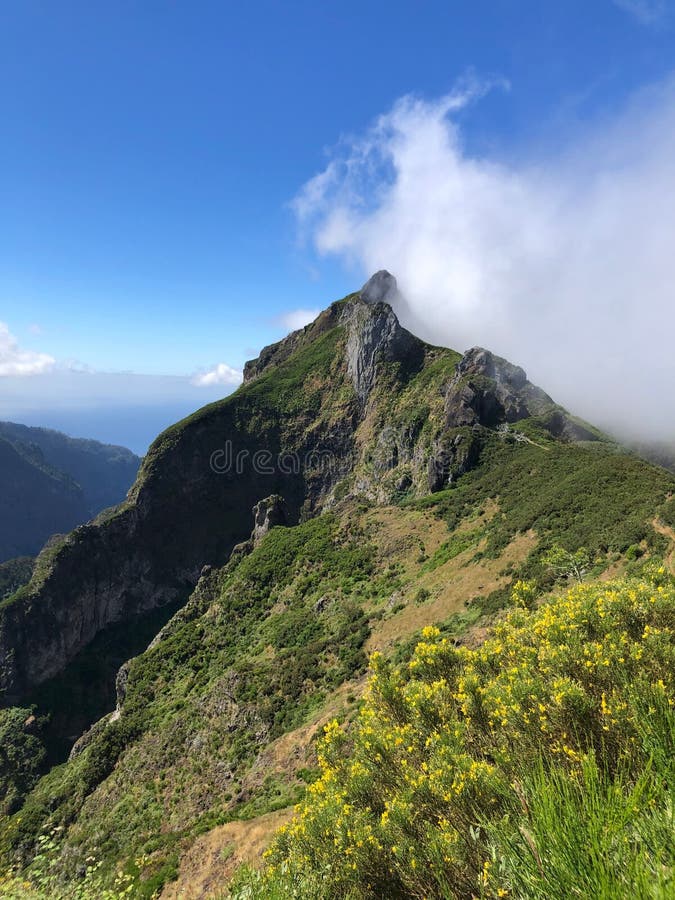 Vertical Shot of a Mountain in Sunny Weather Stock Photo - Image of ...