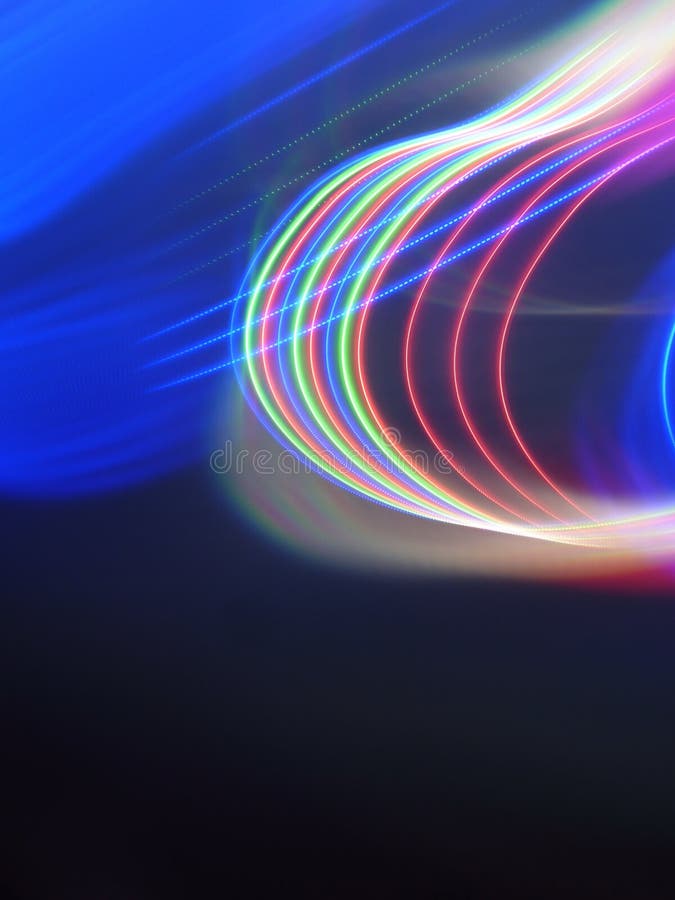 Vertical Shot of Movements of Light, Smooth Light Art, Visual Space ...