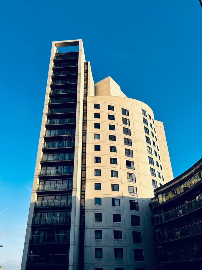 Vertical Shot of a Multi-story Residential Building Stock Image - Image ...
