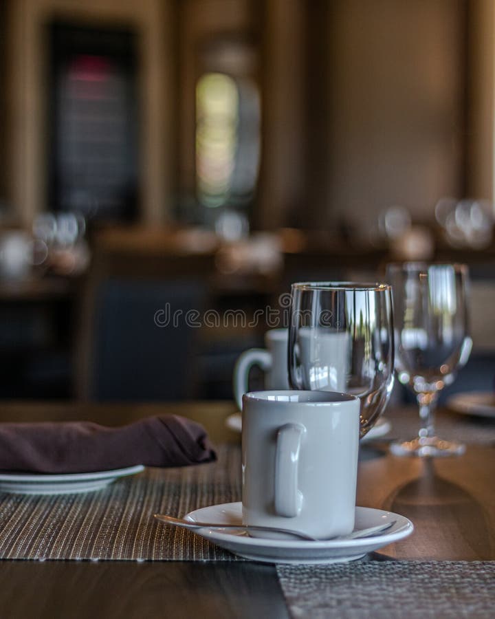 Vertical Shot of Neat Tables in a Nice, Empty and Clean Restaurant ...