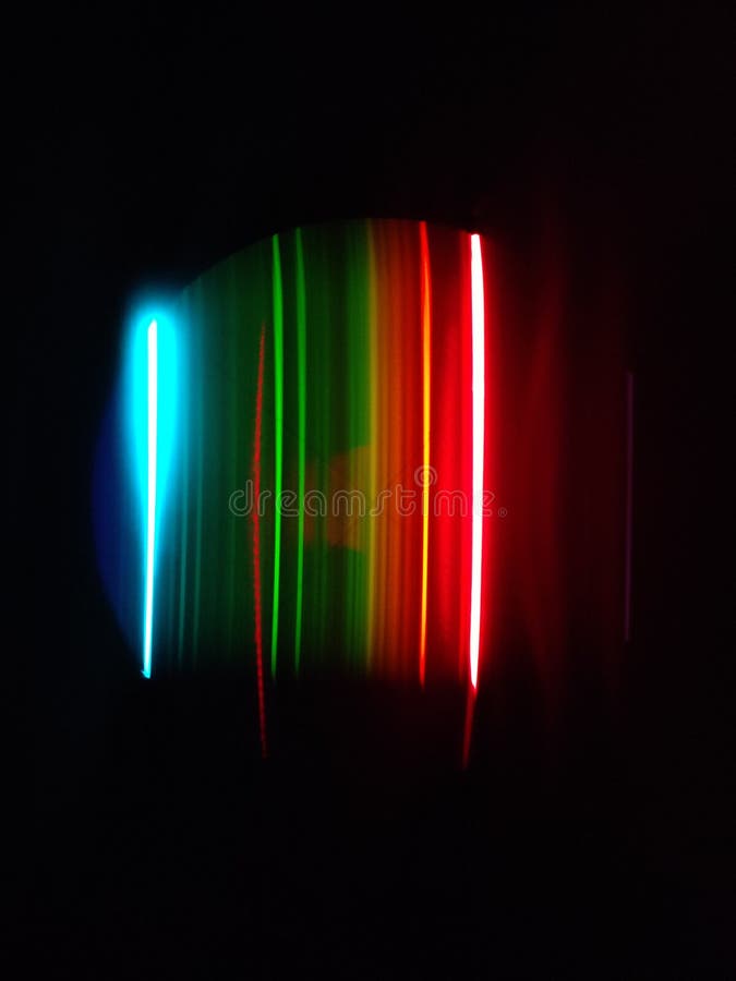Vertical Shot of Neon Streaks of Lights on a Black Background Stock ...