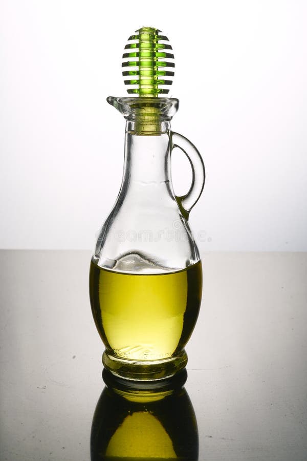 Vertical Shot of Oil Decanter in Backlight Stock Image - Image of ...