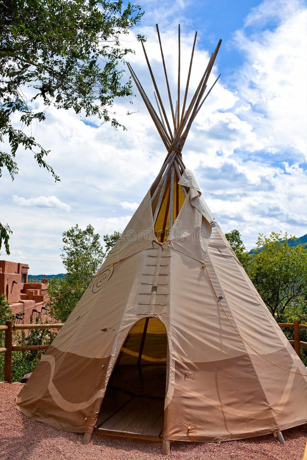Vertical Shot of an Old Indian Tent-tipi Stock Image - Image of steppe ...