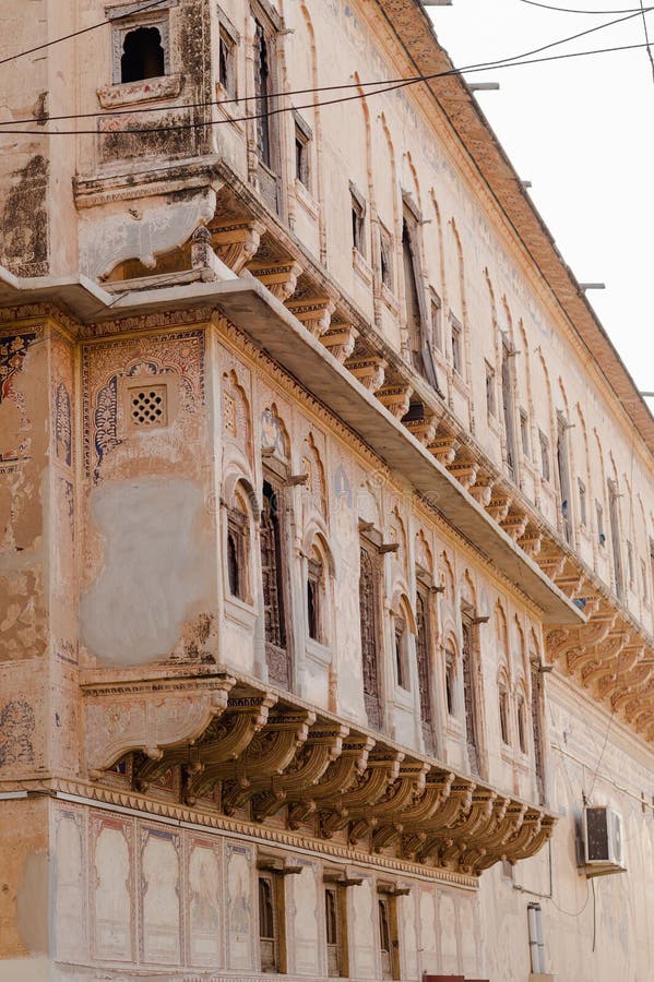 Vertical Shot of an Old Traditional Building in Rajasthan, India Stock ...