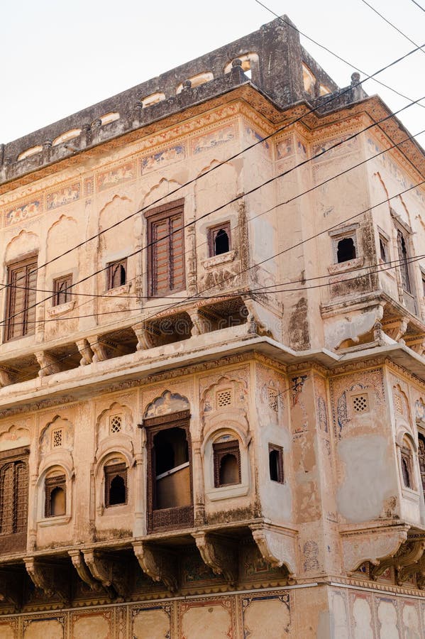 Vertical Shot of an Old Traditional Building in Rajasthan, India Stock ...