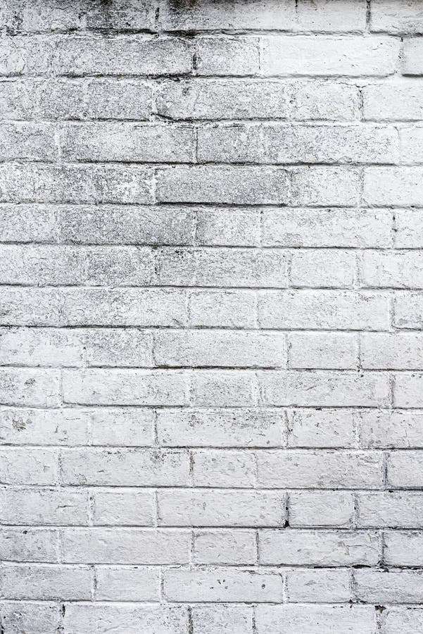 Vertical Shot of Old White Painted Rustic Brick Wall Stock Image ...