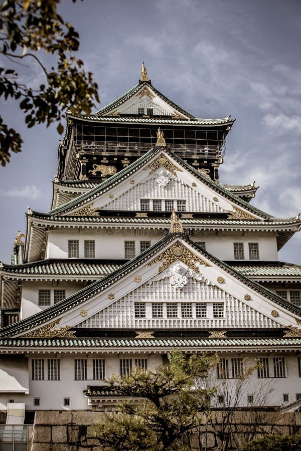 Vertical Shot of the Osaka Castle in Japan Editorial Stock Photo ...