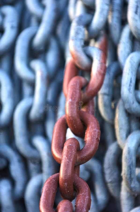 Vertical Shot of a Painted Metallic Chain Stock Image - Image of ...