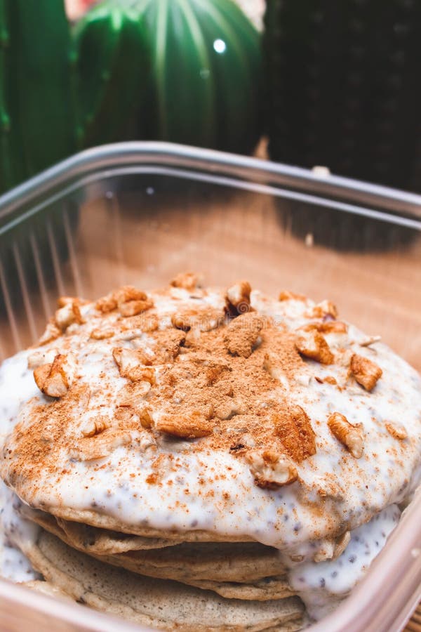 Vertical shot of a pancake stock image. Image of homemade - 196655455