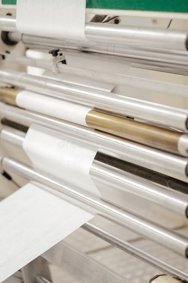 Vertical Shot of a Paper Factory Machine Stock Image - Image of closeup ...