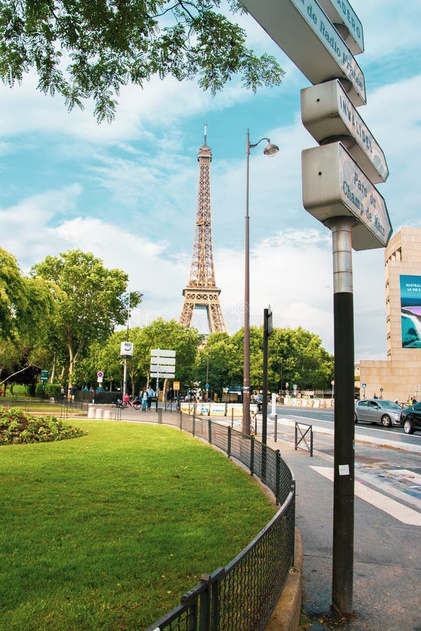 Vertical Shot of Paris with the Eiffel Tower on the Background ...